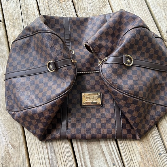 Bags | Brown Checkered Bag No Straps Or Handels | Poshmark